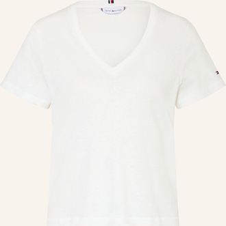 Tommy Hilfiger T-Shirt Mit Leinen weiss