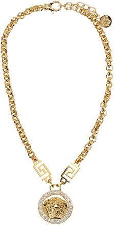 Versace La Medusa Kristall-Halskette - - Accessories - Damen - Gelb - ONE SIZE
