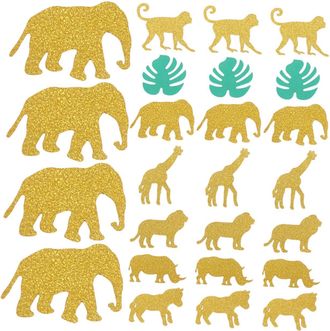 NUOBESTY 200 St&uuml;ck Buntes Papier Konfetti mit Tiermotiven Langlebiges Partyzubeh&ouml;r f&uuml;r Kindergeburtstag Tischdeko f&uuml;r Babyparty und Gender Reveal Feier