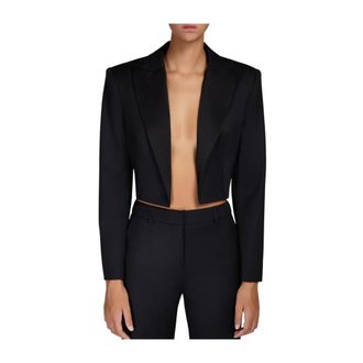 Doris S Schwarze Bolerojacke Eleganter Minimalistischer Stil - - Jackets - Damen - Schwarzk - L