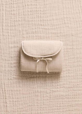 Mango Matelas &agrave; langer b&eacute;b&eacute; en coton gaze beige - Home - Taille unique - MANGO HOME