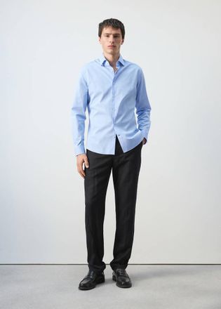 Mango Chemise 100 % coton rayures slim-fit bleu ciel - Homme - XXL - MANGO MAN