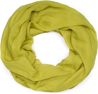 styleBREAKER écharpe tube légère unie, écharpe dété soyeuse, foulard unisexe uni 01016076, couleur:Vert kiwi