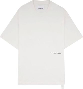 OAMC Oamc, Homme, Tops, Blanc, Taille: S Oversize Tee Dogs Print