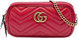 Gucci Sac bandouli&egrave;re matelass&eacute; Pre-owned - Femme - Pre-owned - Rouge - Taille: ONE Size
