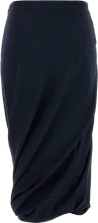 Balenciaga Dark Navy Exterior: Wool Lining: Cupro Gonne Skirt