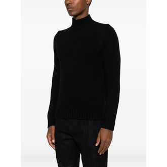 Fedeli Ribbed Cashmere and Virgin Wool Sweater - Black