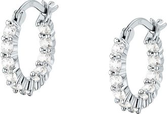 Cleor Boucles doreilles en argent 925/1000 et zircon