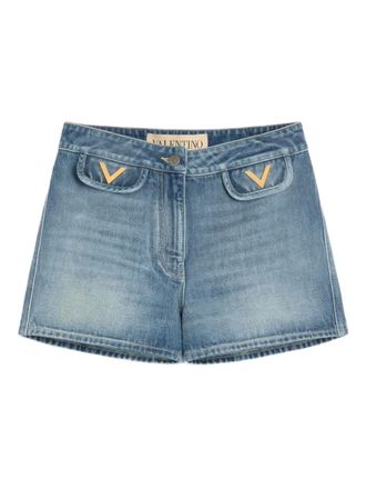 Valentino Garavani short en jean - Bleu