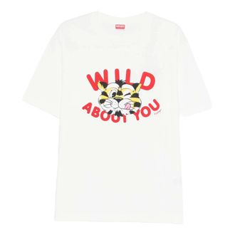 Kenzo Homme, Tops, Blanc, Taille: L T-shirt Wild Tiger