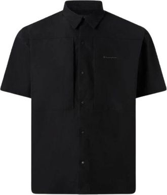 Champion Homme, Tops, Noir, Taille: L Camicia Ss Black Edition