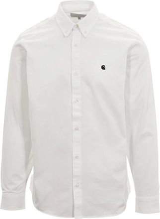 Carhartt Work in Progress Homme, Chemises, Blanc, Taille: XL L/S Madison Shirt