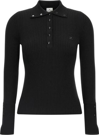 Courrèges Damen, Oberteile, Schwarzk, SGröße