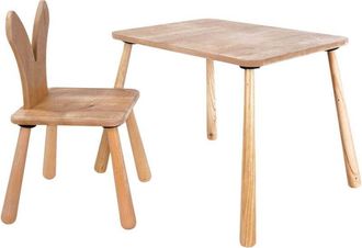 Asir Group LLC Ensemble table et chaise enfant en aggloméré Bizzy Modèle 2