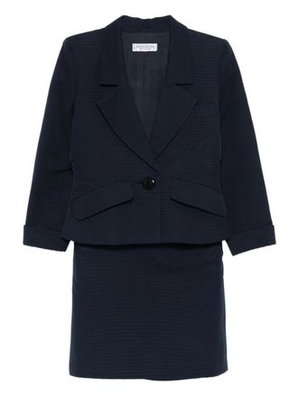 Saint Laurent costume à simple boutonnage (années 1990) - Bleu