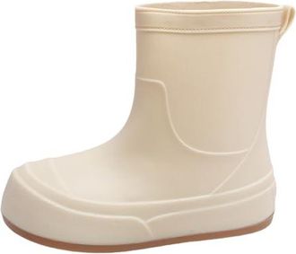 Generic Bottes de pluie unisexes en caoutchouc &agrave; bout rond pour femme - Coupe large - Bottes de pluie Chelsea - Pour la marche, la randonn&eacute;e, le trekking, la 