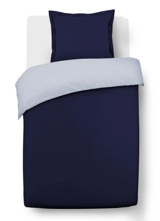 Vision Streetwear Vision - Bettwäsche - Bettbezug 135 x 220 cm mit 1 passende Kissenbezug 80 x 80 cm - Reißverschluss - Vollständig wendbar: Wahl zwischen Grau und Blau