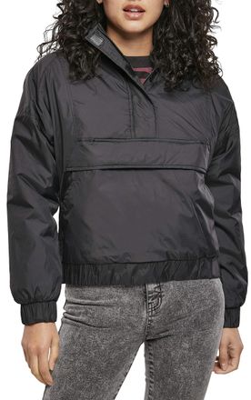 Urban Classics Ladies Panel Padded Pull Over Jacket Black L