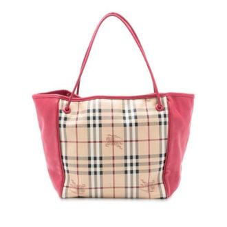 Burberry Sac cabas Haymarket Check Pre-owned - Femme - Pre-owned - Beige - Taille: ONE Size