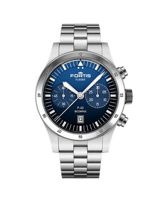 Fortis FLIEGER F-43 Bicompax Liberty Blue Herrenuhr F4240012