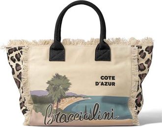 Braccialini Borsa a spalla Braccialini Summer Cote DAzur tessuto BS24BR50 B17725 Grande