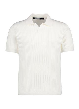 Karl Lagerfeld Herren Polo-Shirt wei&szlig;
