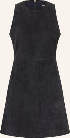 HUGO BOSS Lederkleid Sycara blau