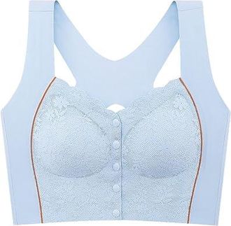 Generic Gilet &eacute;lastique large pour femme sans anneau circonf&eacute;rence basse &eacute;tendue nouvelle dentelle adh&eacute;sive avant boucle sous-v&ecirc;tement soutien-gorge grossesse