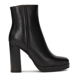 Kazar Klassische Lederstiefeletten mit Absatz - - Shoes - Damen - Schwarzk - 35 EU