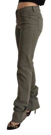 Ermanno Scervino Womens Low Waist Skinny Cotton Jeans Gray Elastane