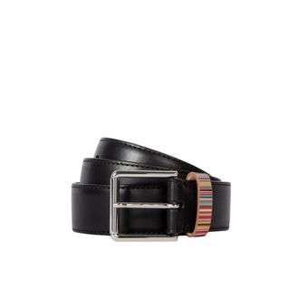 Paul Smith Homme, Accessoires, Noir, Taille: 90 CM Ceinture avec passant ray&eacute;