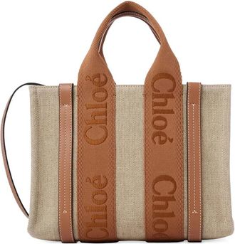 Chlo&eacute; Woody Logo-strap Tote Bag