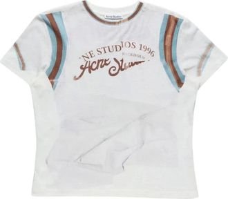 Acne Studios Femme, Tops, Blanc, Taille: 38 FR Graphic T-Shirt