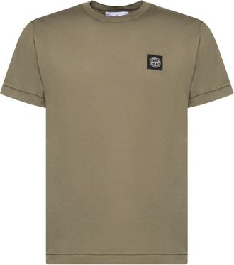 Stone Island Homme, Tops, Vert, Taille: S Patch Logo T-Shirt