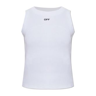 Off-white Rippstrick-Top ohne &Auml;rmel - - Tops - Damen - Wei&szlig; - S