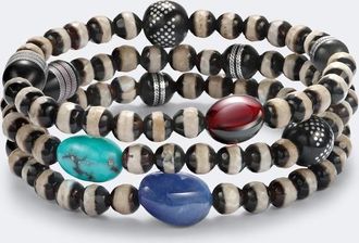 Ileana Makri Set aus drei Armb&auml;ndern aus Edelsteinen