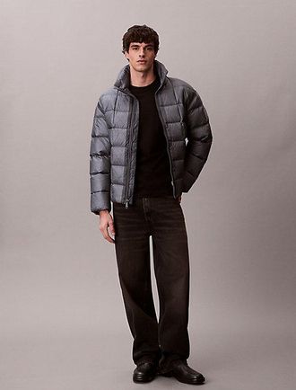 Calvin Klein Ripstop-steppjacke Mit Stehkragen - Monument - Herren - XXL