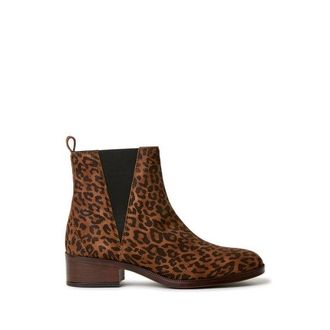 Geox Bottines l&eacute;opard en cuir m&eacute;lang&eacute;