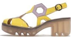 FLY London Femme TRUL582FLY Sandal, Lemon/Violet, 39 EU