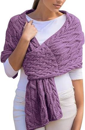 Generic Poncho Femme Hiver Chaud Chale Femme Hiver Chaud Cape Femme Effet enveloppant Ch&acirc;le Tricot&eacute; Automne-Hiver Unie Ou Multicolore Long D&eacute;contract&eacute;