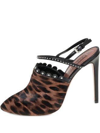Alaia Pumps mit Leoparden-Print 110mm - Braun