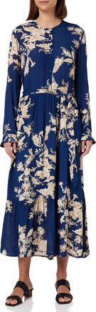 Noa Noa Womens PhilippaNN Dress, Print Blue/Beige, 42