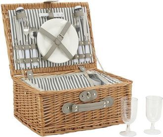 Aubry Gaspard Valise pique-nique isotherme en osier