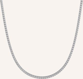 VEYNOU Veynou Halskette Tennis Aus 18 Karat Wei&szlig;gold Und 12ct. Diamanten silber