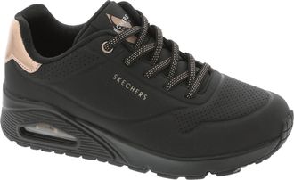 Skechers Damen Uno - Shimmer Away Sneaker, Schwarz, 42 EU