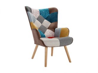 Vente-Unique Sessel - Stoff - Patchwork - VATELY