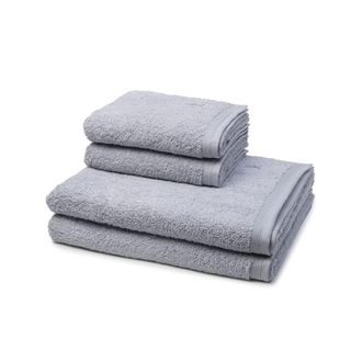 M&ouml;ve 4 teiliges Frottier-Set - Superwuschel (2 X Handtuch 2 X Duschtuch im Set) - 520 g/m2 - Baumwolle - Walkfrottee - saugstark - weich und flauschig - Si