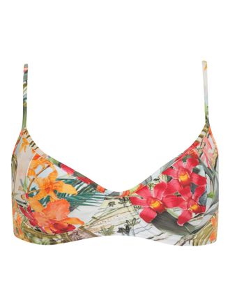 Lygia & Nanny Bikinioberteil mit Blumen-Print - Weiß