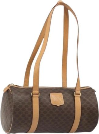 Celine Sac bandouli&egrave;re vintage Macadam Pre-owned - Femme - Pre-owned - Brun - Taille: ONE Size