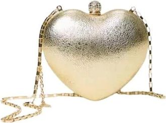 Twinset Mini Sac Minaudi&egrave;re Coeur - Femme - Sacs - Beige - Taille: ONE Size